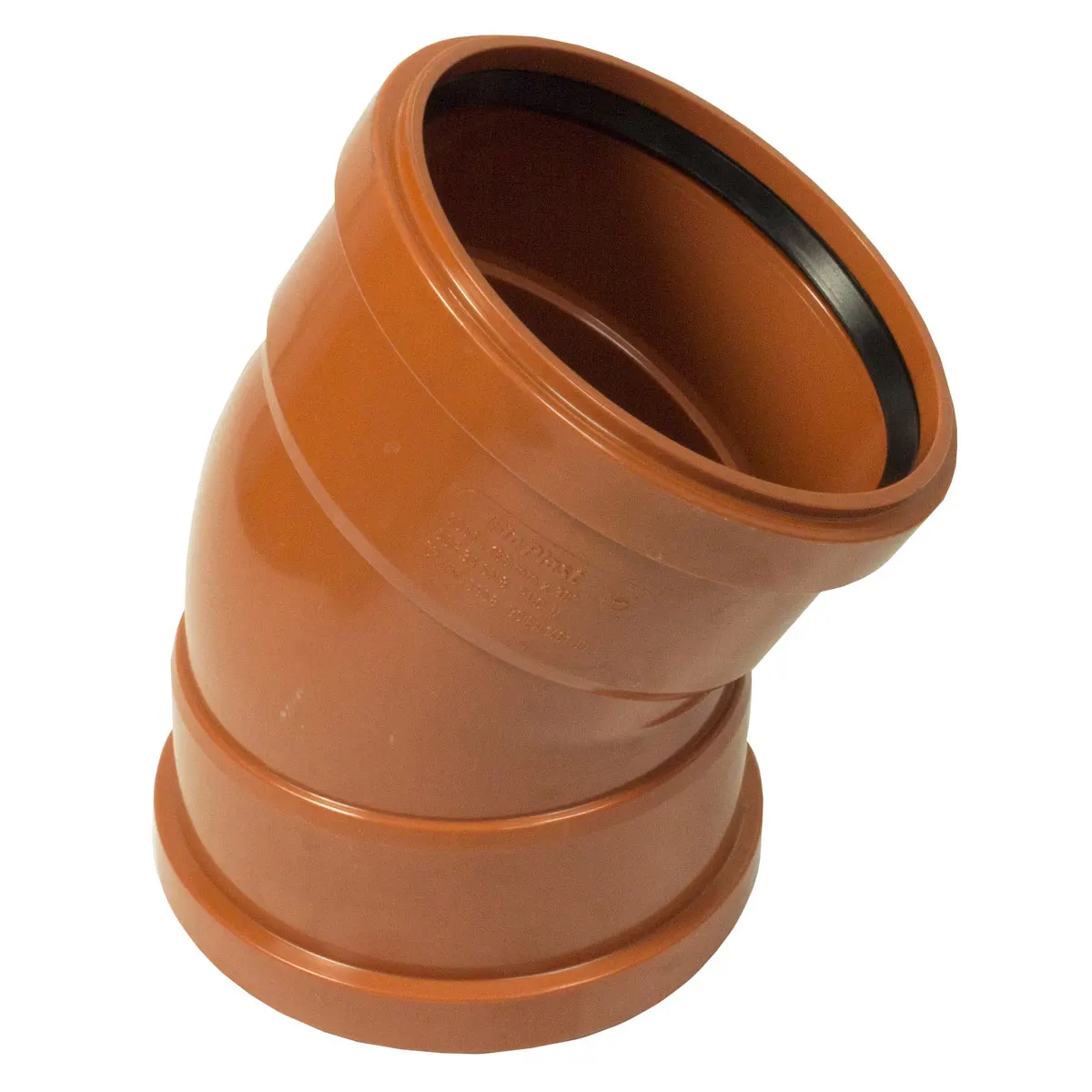 FloPlast Underground Drainage PVC-U Double Socket Bend 30°