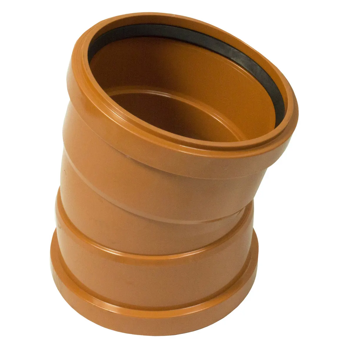 FloPlast Underground Drainage PVC-U Double Socket Bend 15°